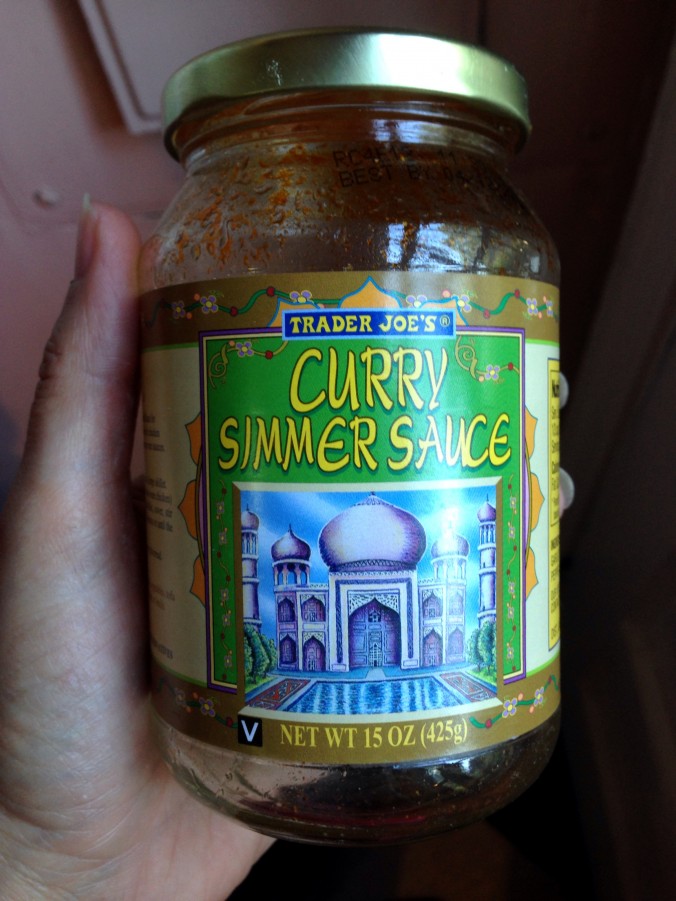 Lazy vegan curry using Trader Joe's Curry Simmer Sauce